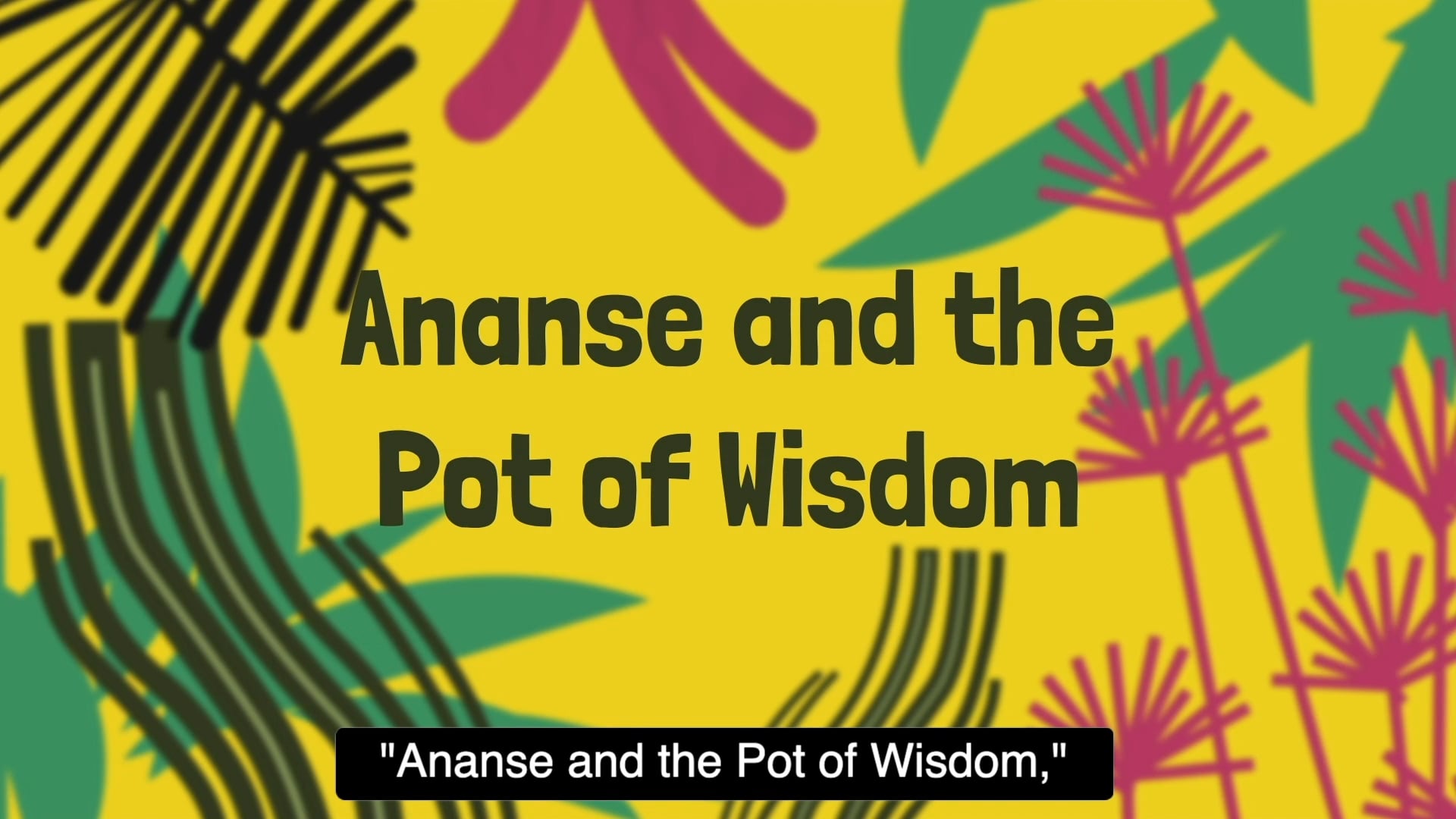 Ananse and the Pot of Wisdom Animatic on Vimeo
