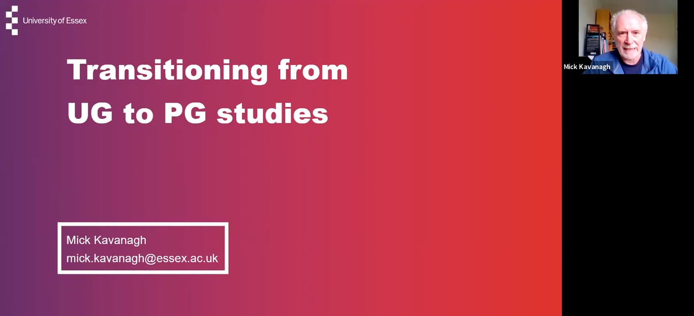 Transitioning skills from UG to PG on Vimeo