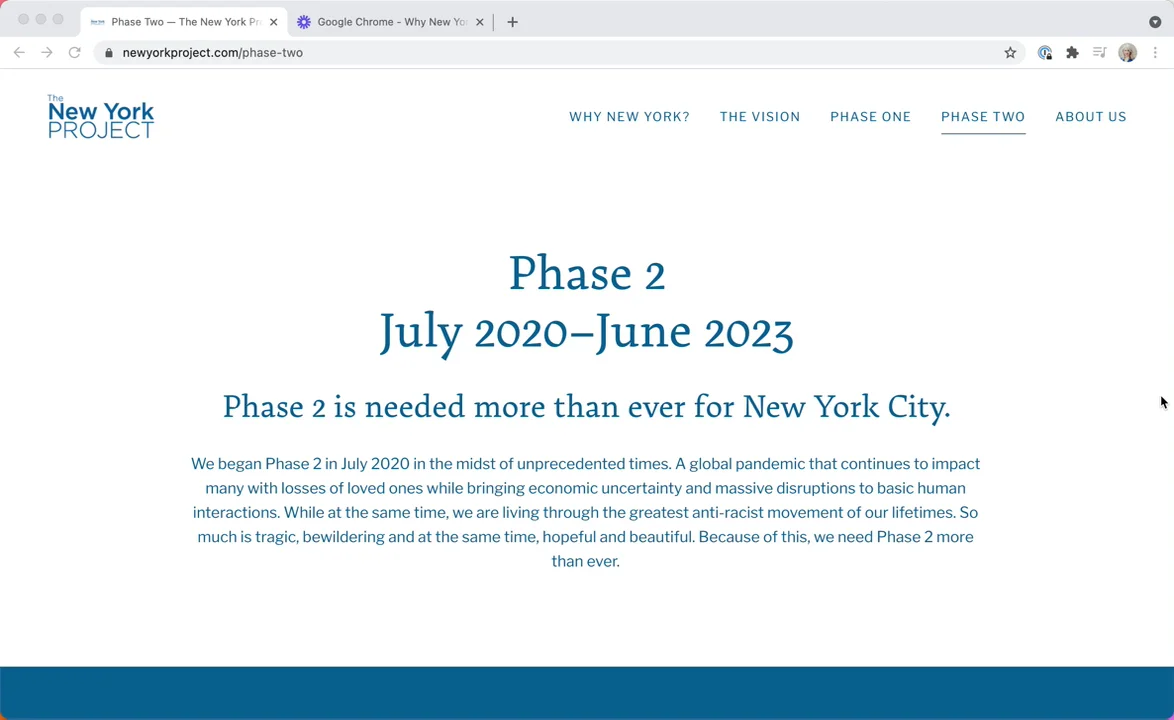 NYP Website - Phase 2 on Vimeo