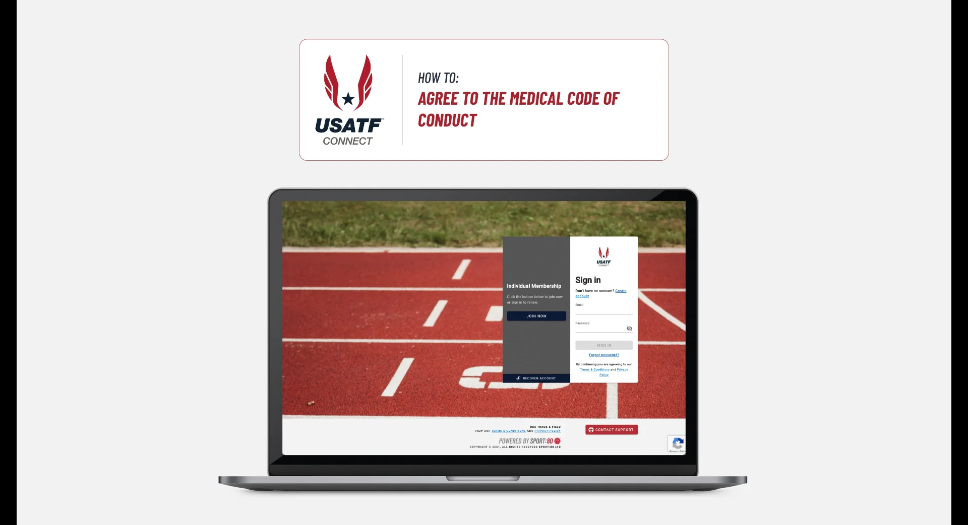 USATF Connect - Member Tutorials - Adding the Medical Code of Conduct Add On on Vimeo