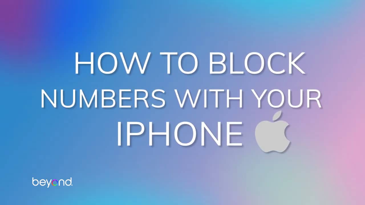 How To Block Numbers On An iPhone on Vimeo