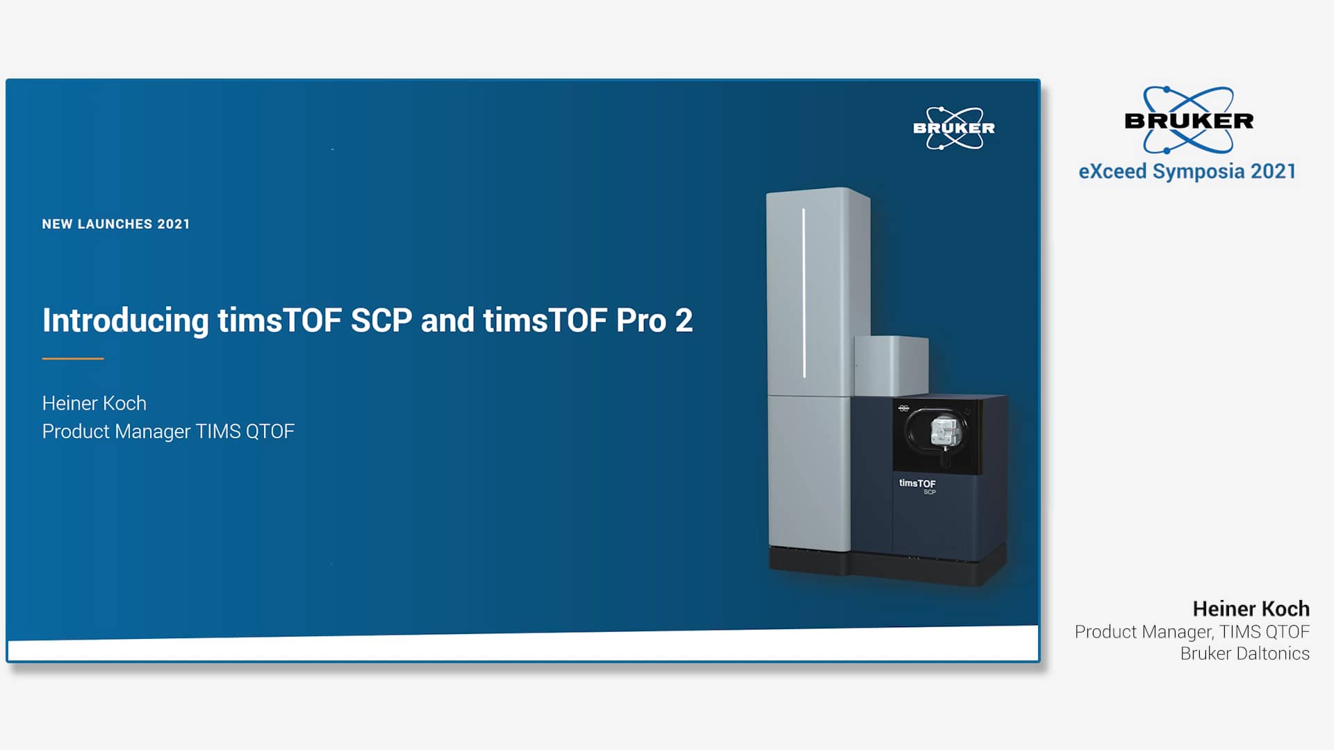 Heiner Koch - Introducing timsTOF SCP and timsTOF Pro 2 on Vimeo
