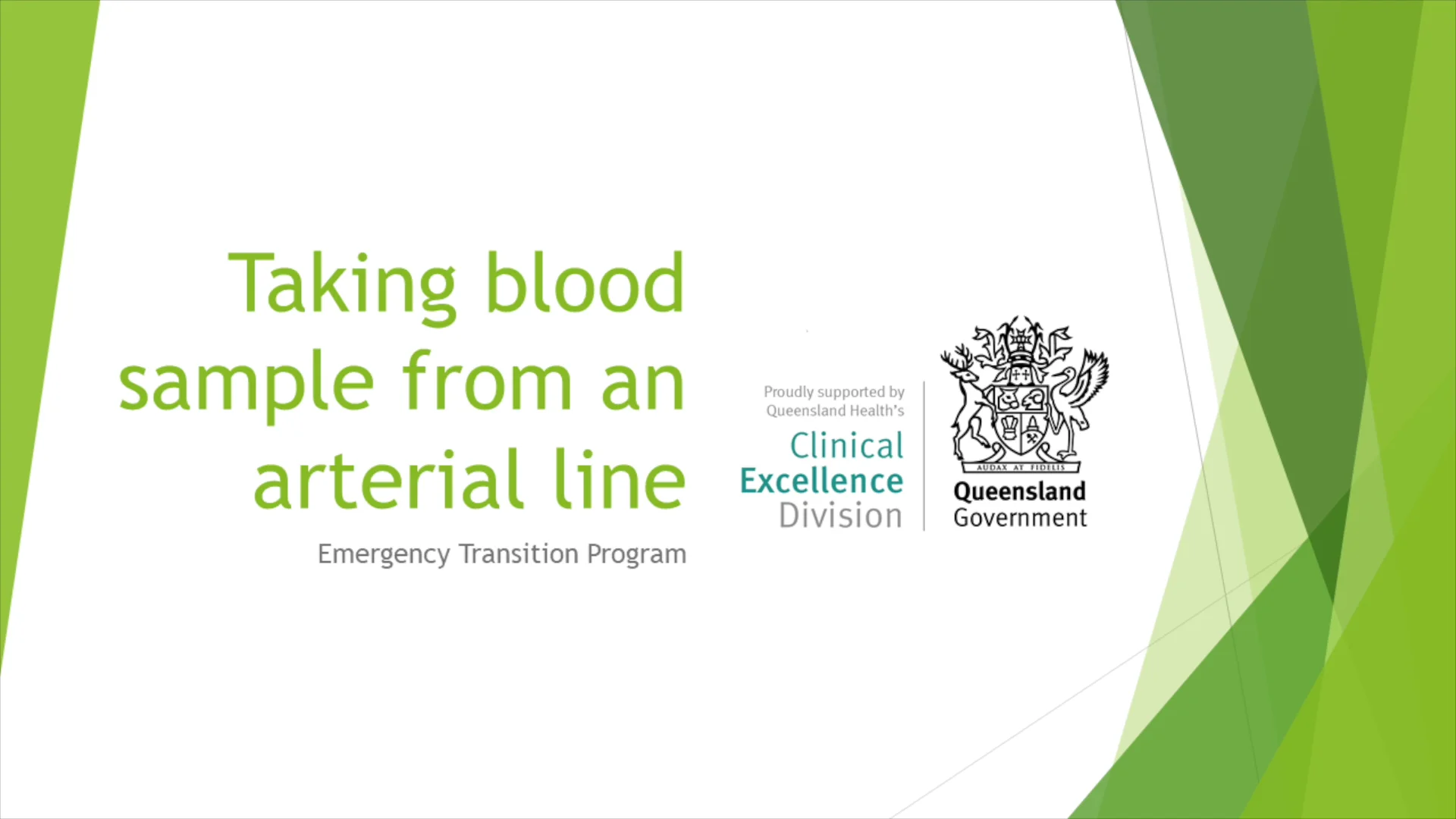 Taking blood sample from an arterial line