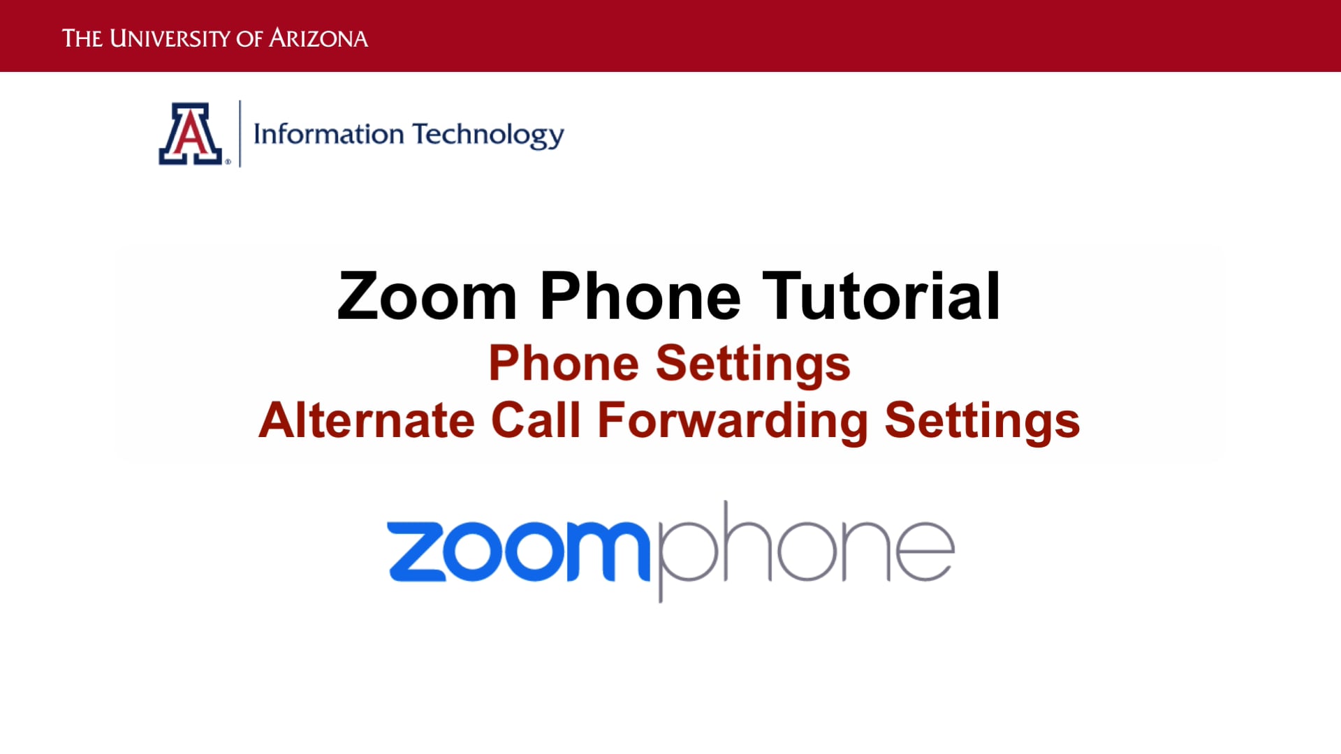 Zoom Phone - Alternate Call Forwarding Settings on Vimeo