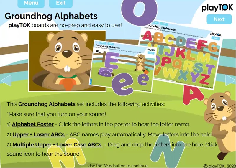 Groundhog Alphabets (Boom CardsTM by playTOK) on Vimeo