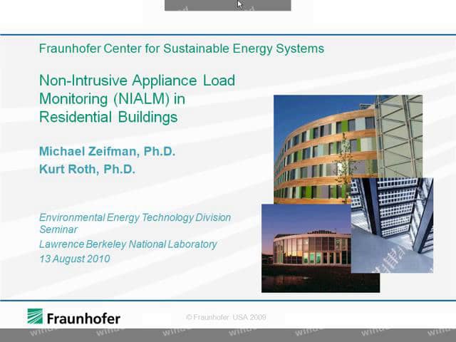 Review of Techniques for Non-Intrusive Electrical Load Monitoring on Vimeo