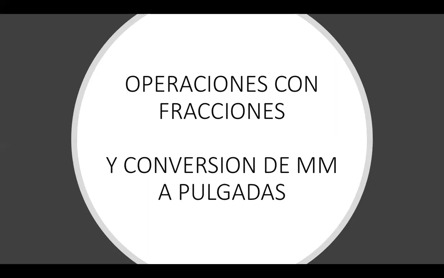 Operaciones con fracciones y Conversion de mm a pulgadas