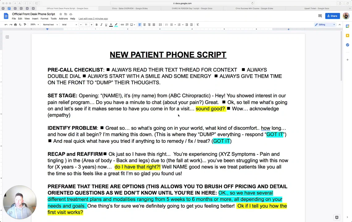 Appt setting - Official Front Desk Script on Vimeo