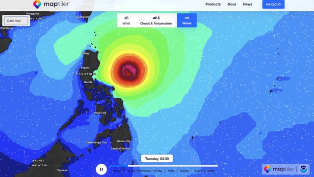Perfect maps for weather visualization | MapTiler