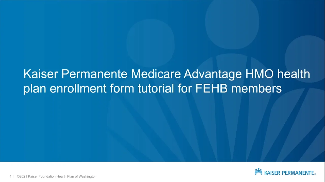 FEHB Medicare Advantage Enrollment Form Tutorial