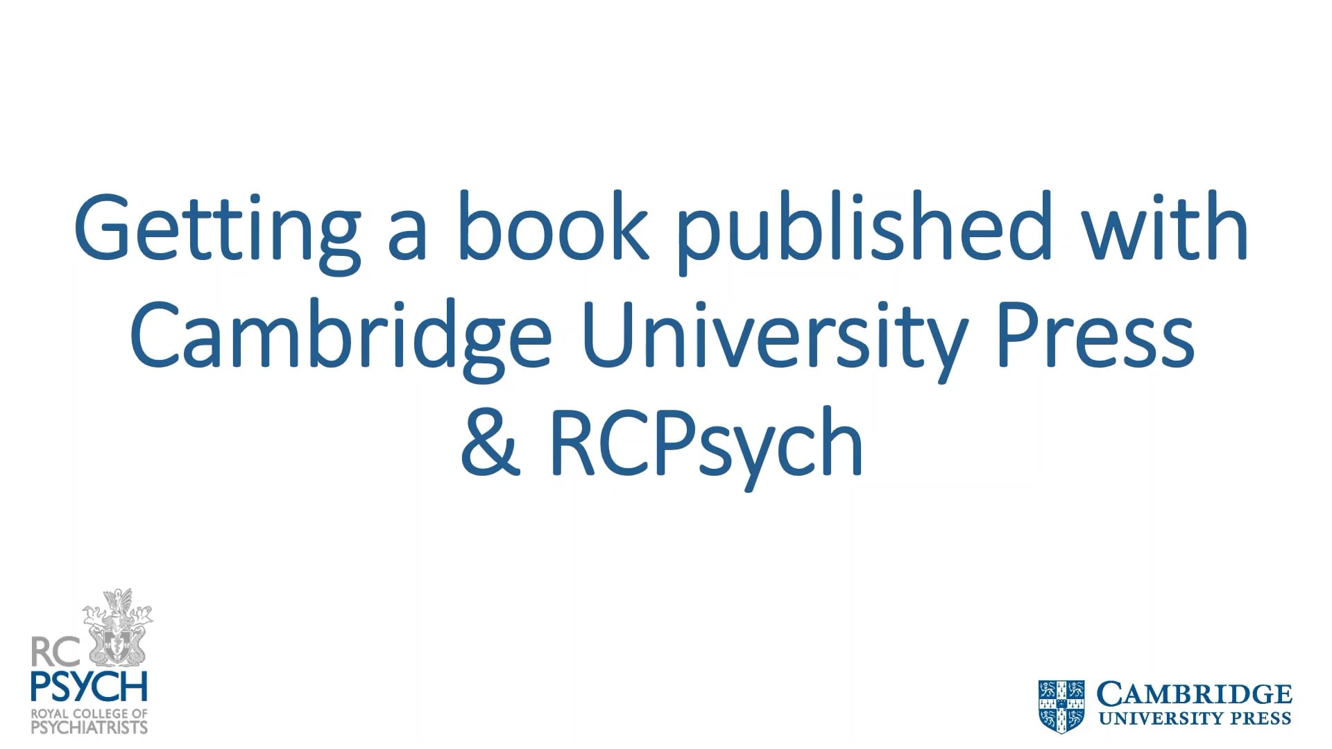 Enjoy more online with RCPsych Publishing at the 2021 International ...
