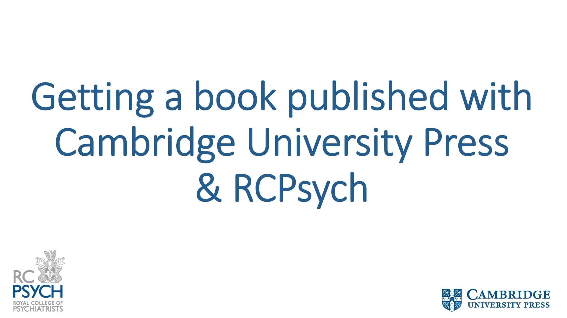 Enjoy more online with RCPsych Publishing at the 2021 International ...