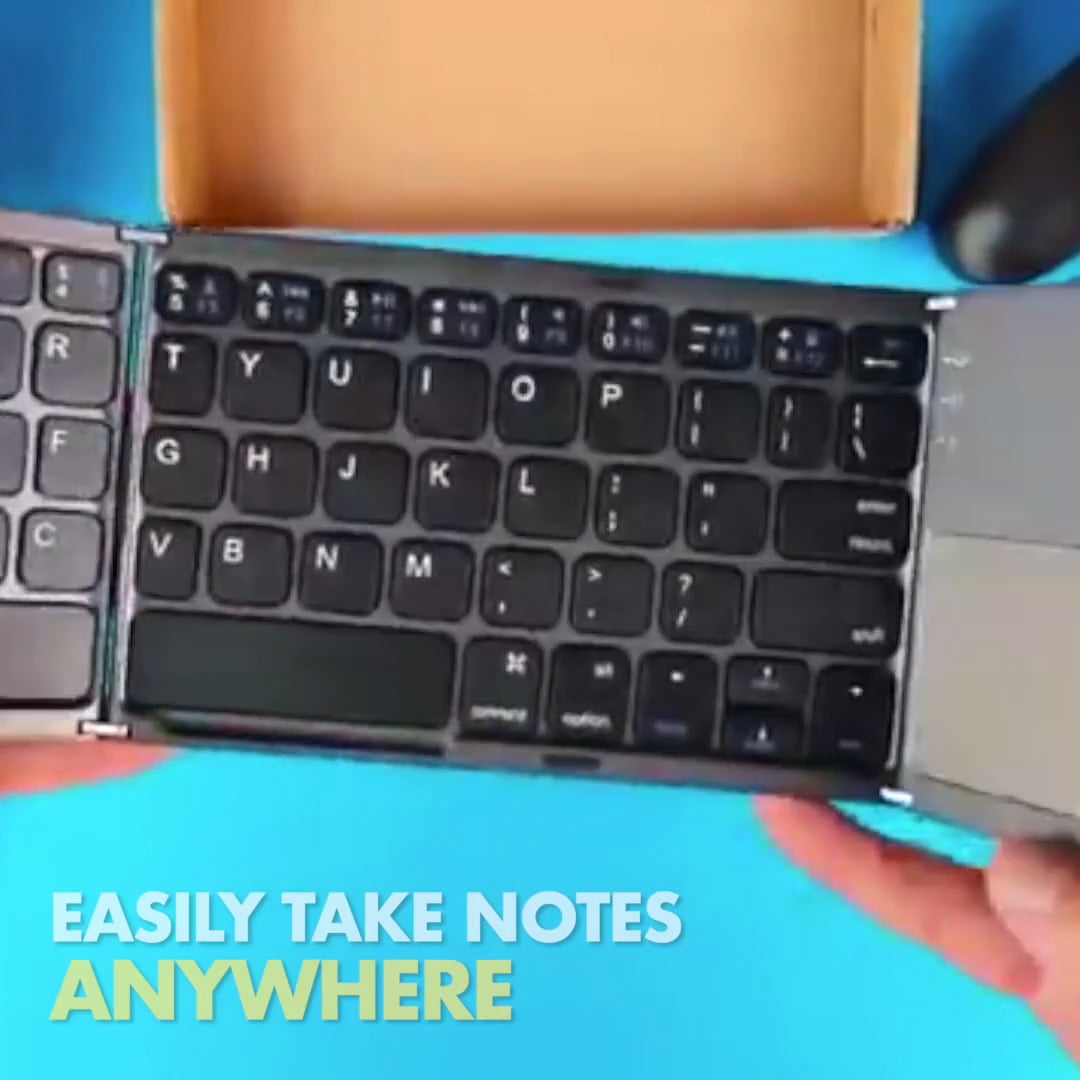 KeyFold-Wireless Foldable Keyboard.mp4 on Vimeo
