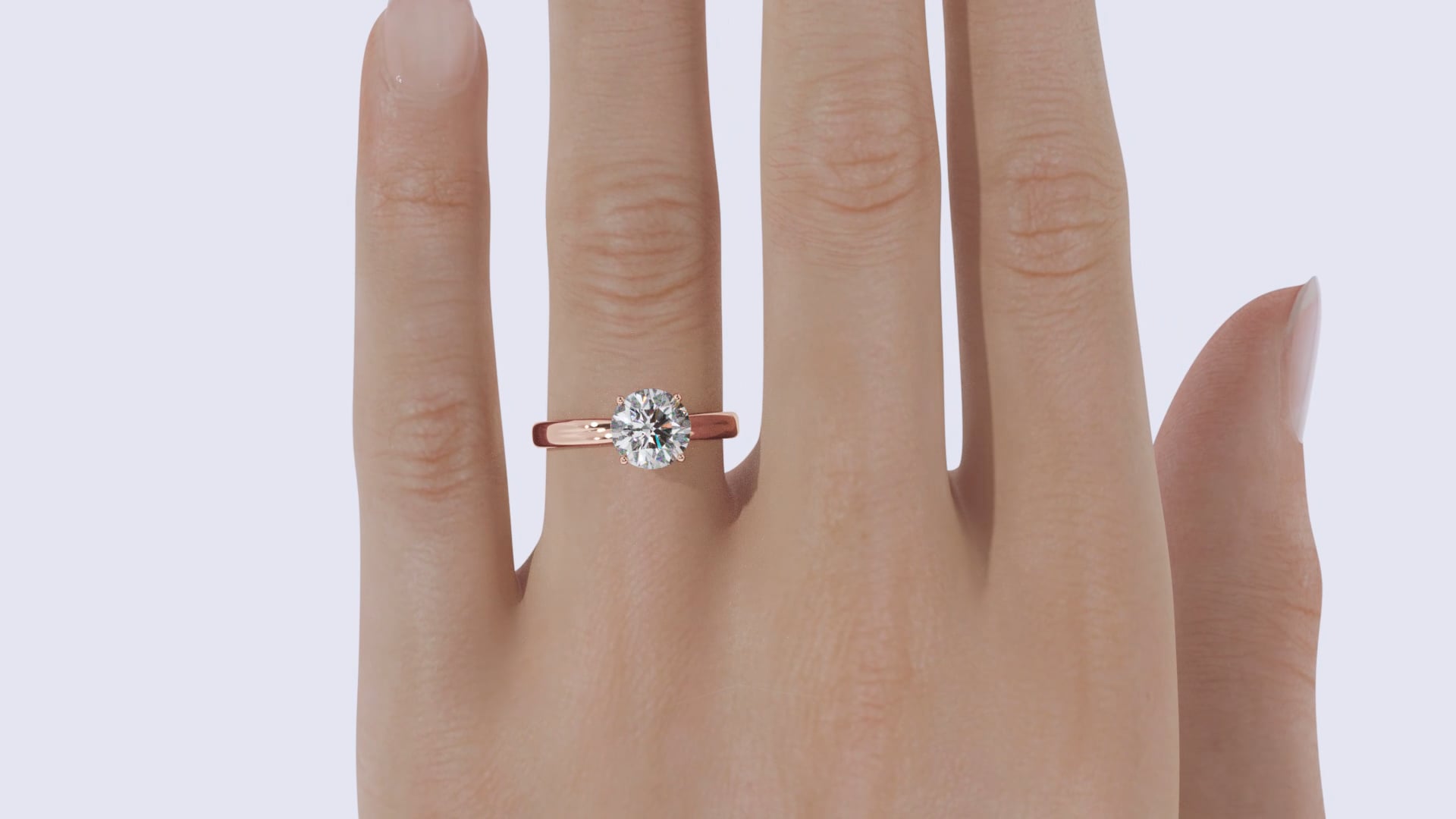 86 cross over solitaire light hand rose gold ring on Vimeo