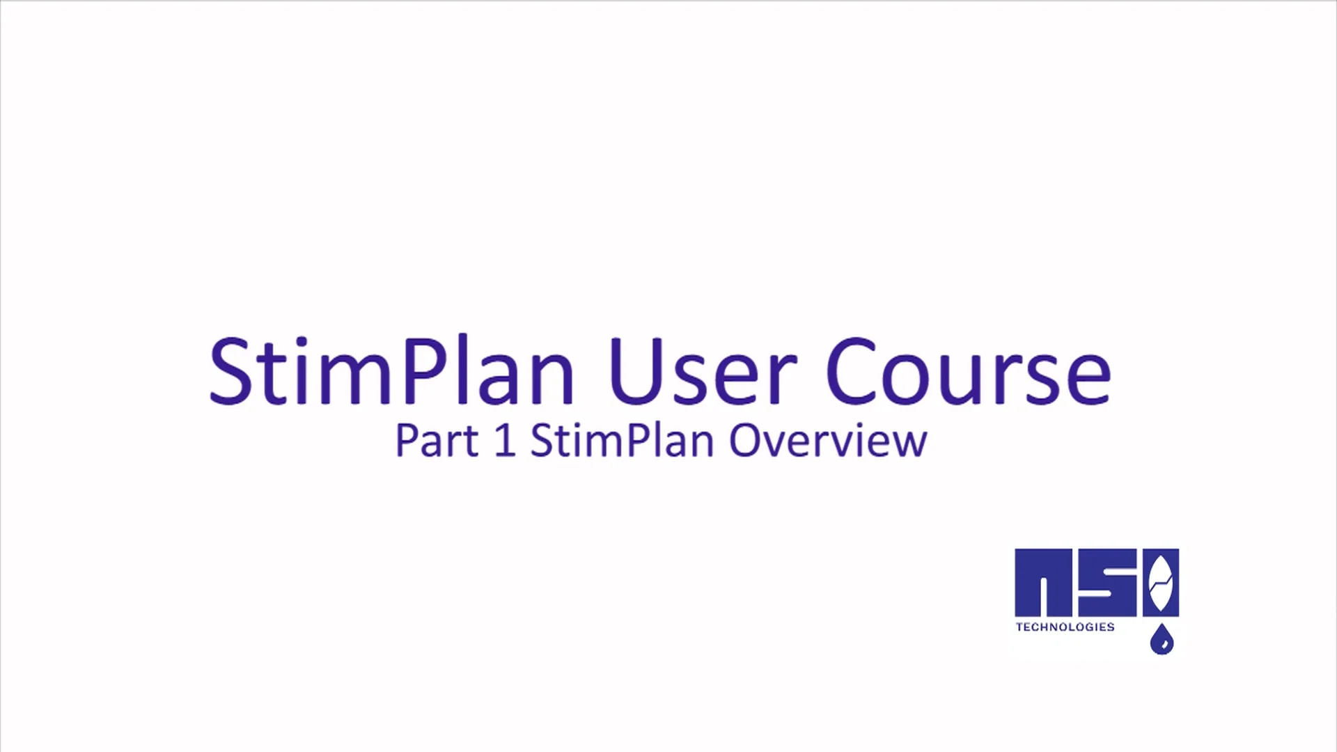 StimPlan V7 User Course - Part 1