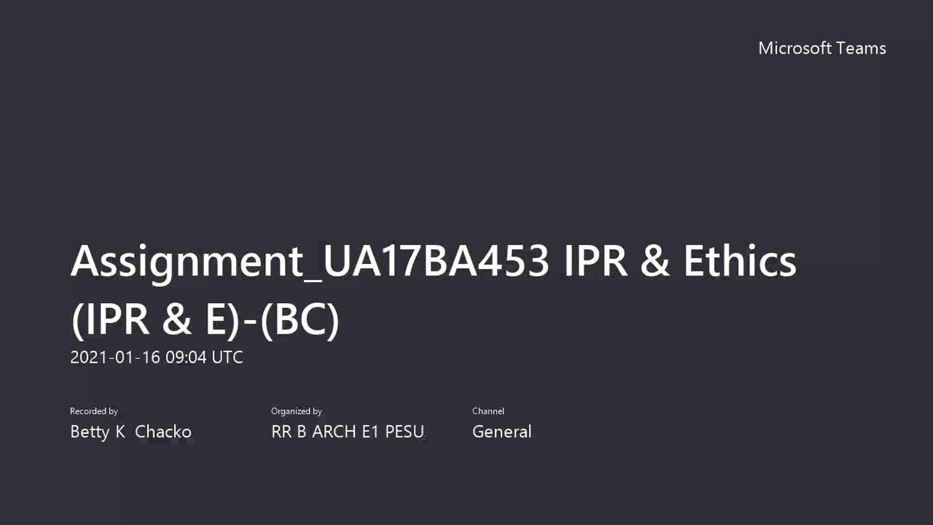 IPR & Ethics_ Course Introduction Video on Vimeo