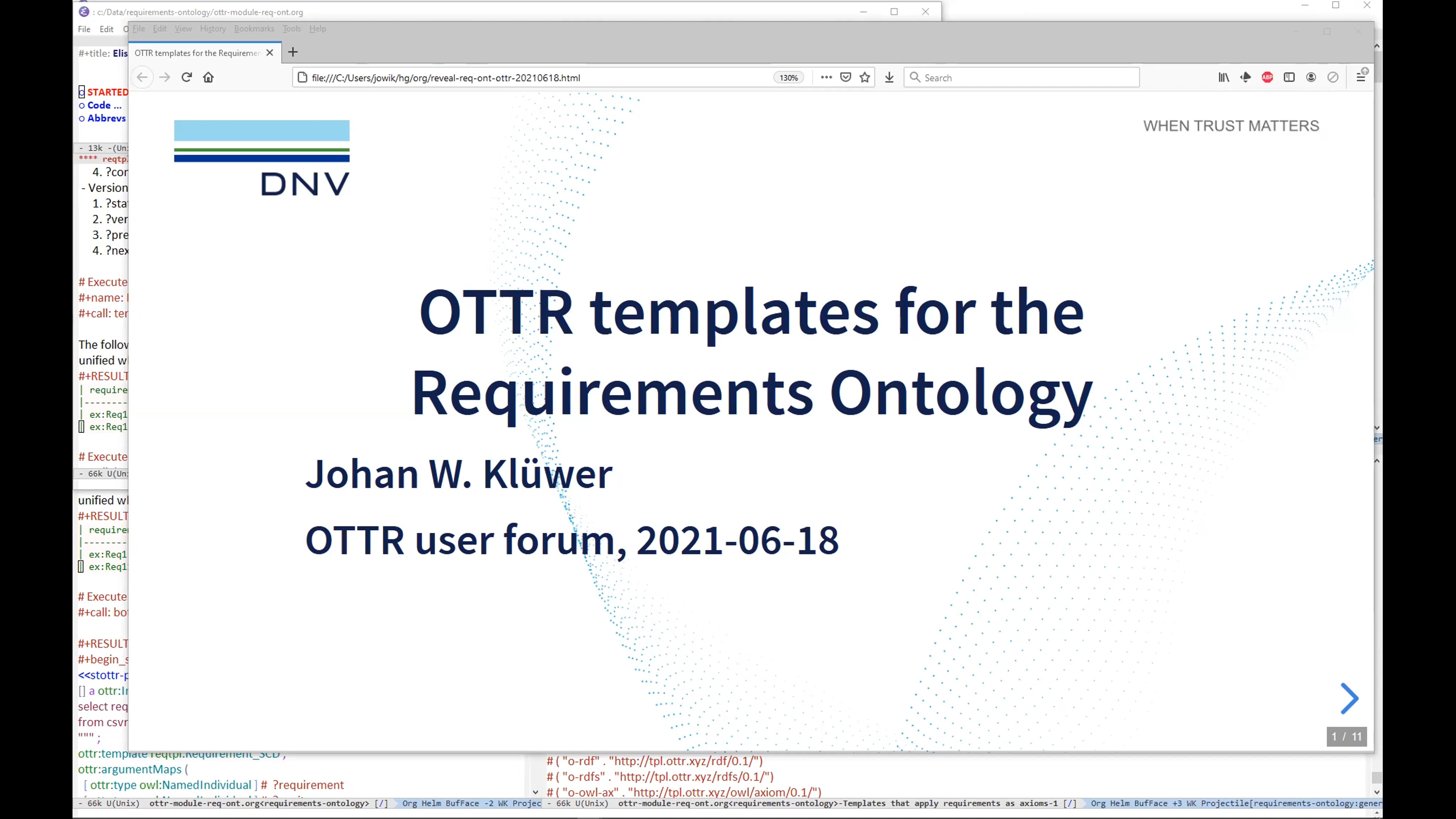 OTTR templates for the Requirements Ontology on Vimeo
