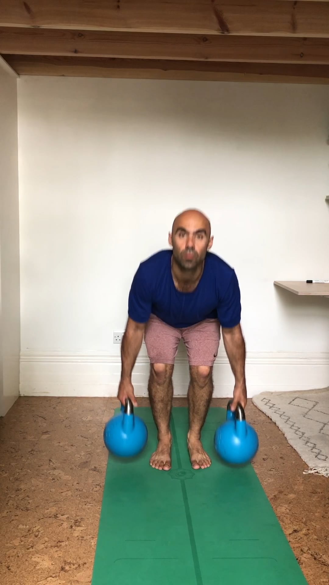 Double Farmer Carry Forward Lunge on Vimeo