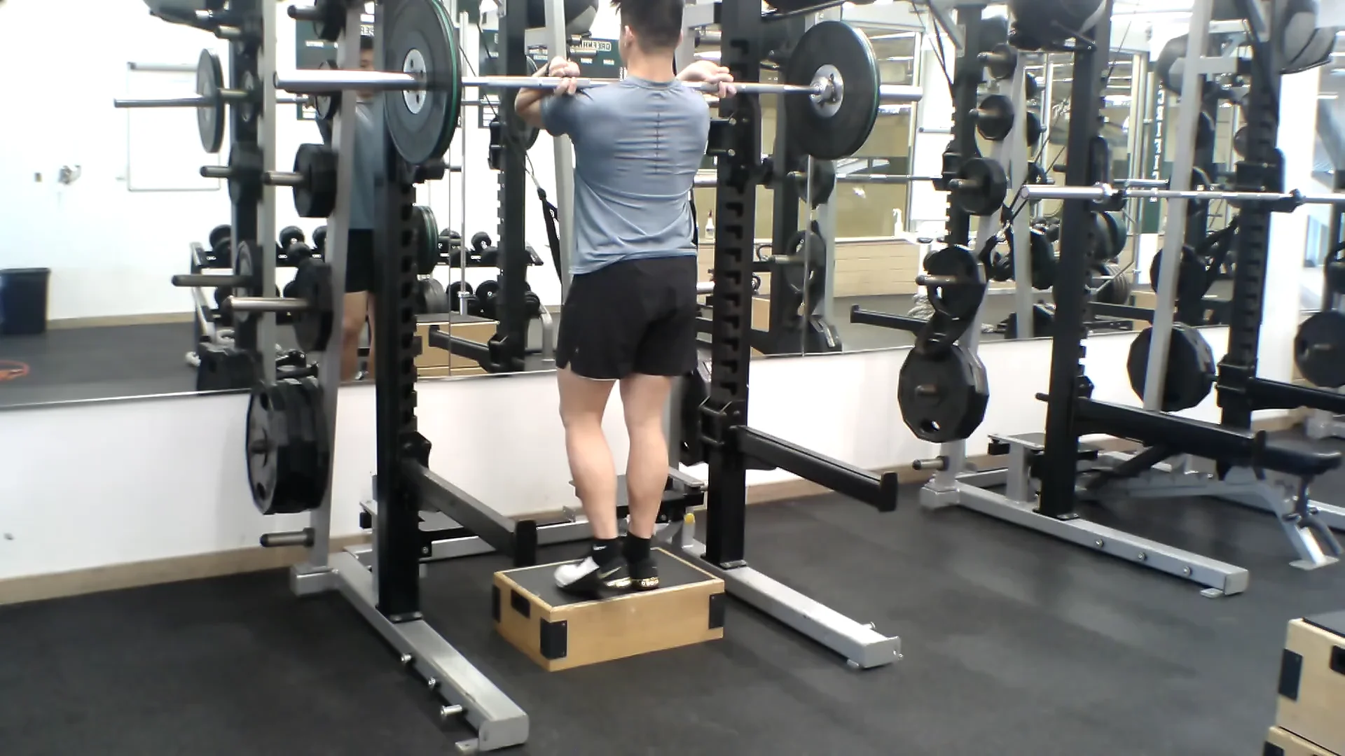 Front Rack BB Retro Lunge from Box