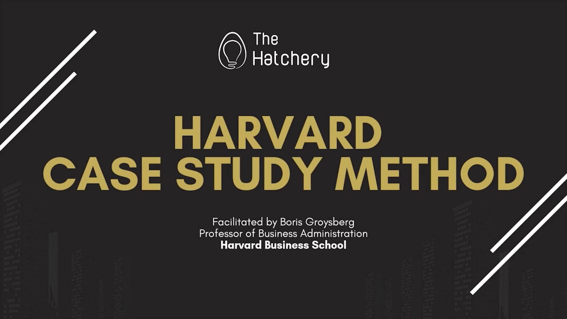 Harvard Case Method - Professor Groysberg on Vimeo