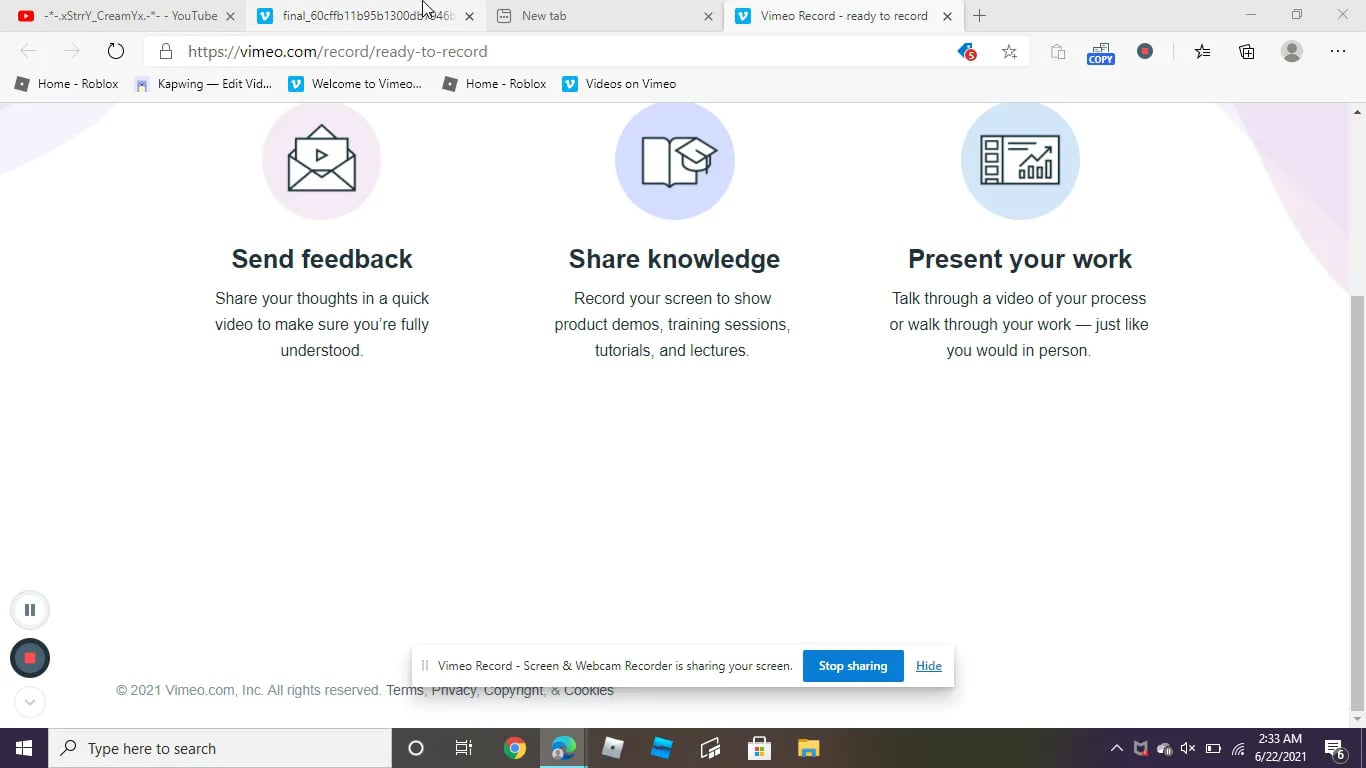 SHOWING HOW I MAY UPLOAD VIDEOS NOW and changed my username :) on Vimeo