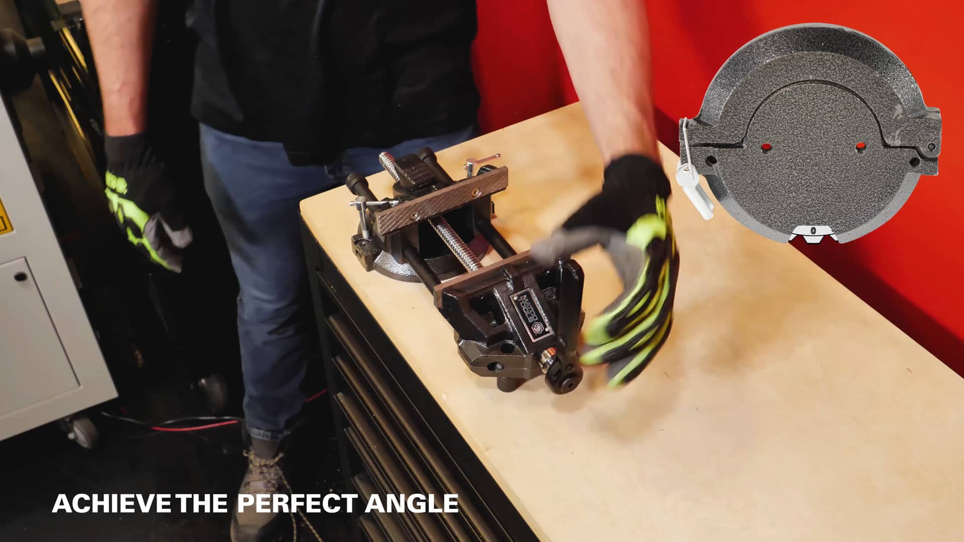 Matco MVLP4, MVLP6 - LOW PROFILE BENCH VISE WITH SWIVEL MOUNT on Vimeo