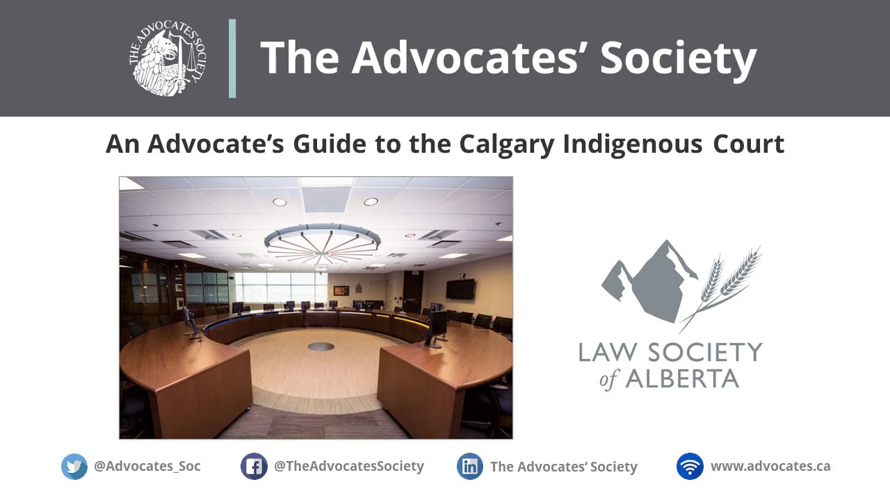 Watch An Advocates' Guide to the Calgary Indigenous Court Online ...