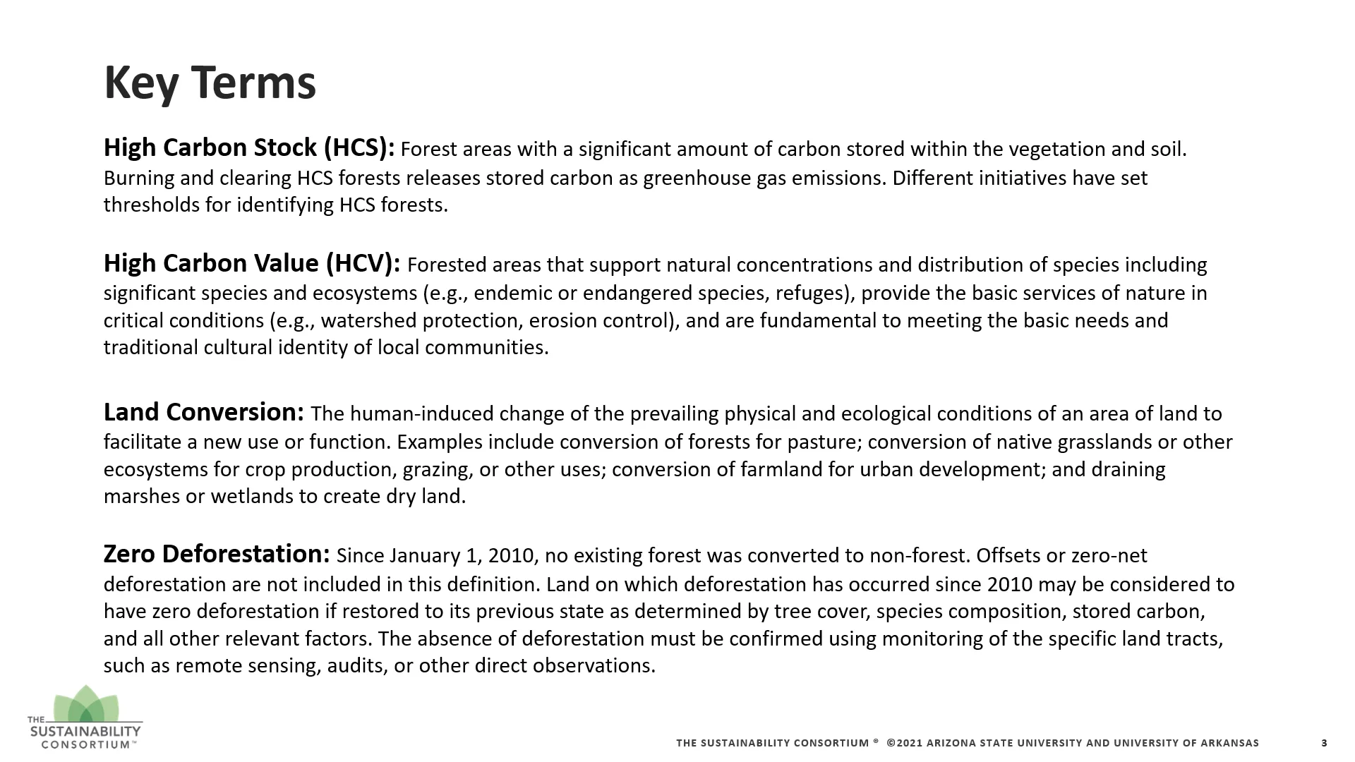KPI: Deforestation and Land Conversion - Growing Operations or On-farm
