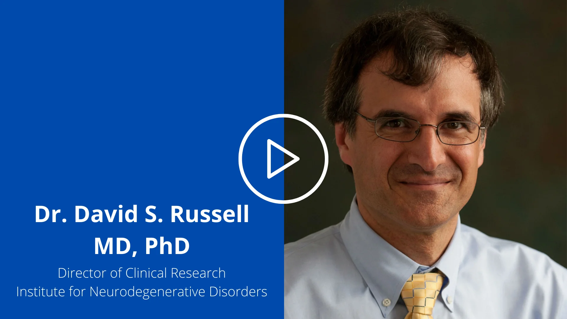 Parkinson's Research Needs YOU! Dr. David Russell Shares Why on Vimeo