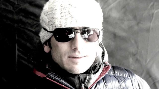 Sam Elias takes huge fall during Ouray ice climbing competition. on Vimeo