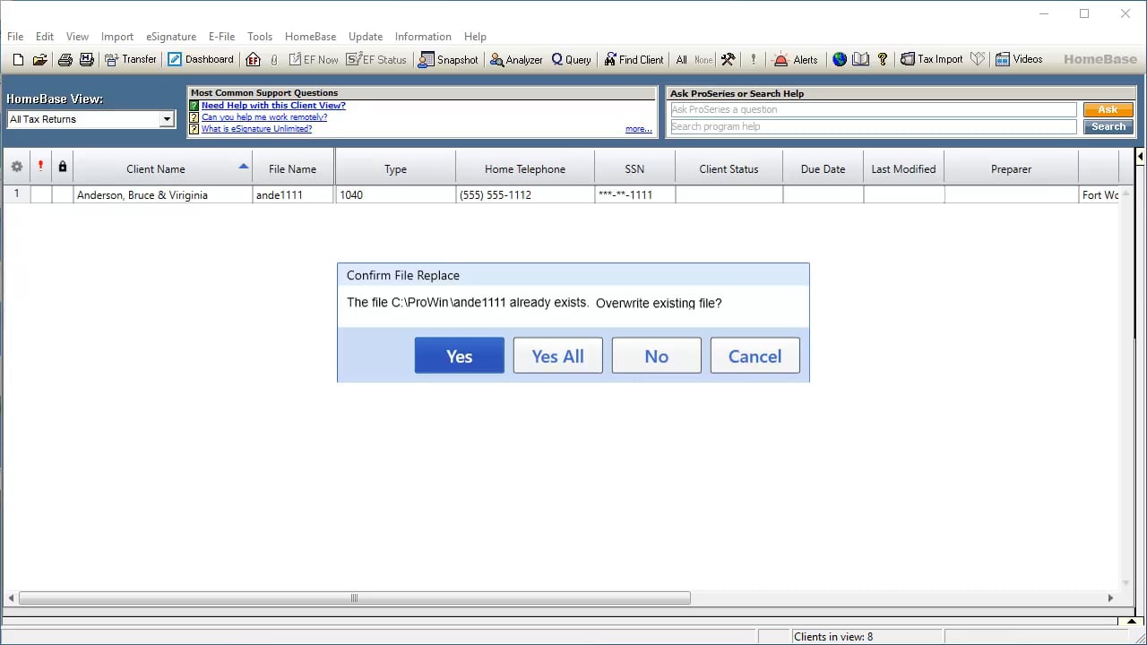 Intuit - ProSeries Tax Software - Restore Client Files on Vimeo