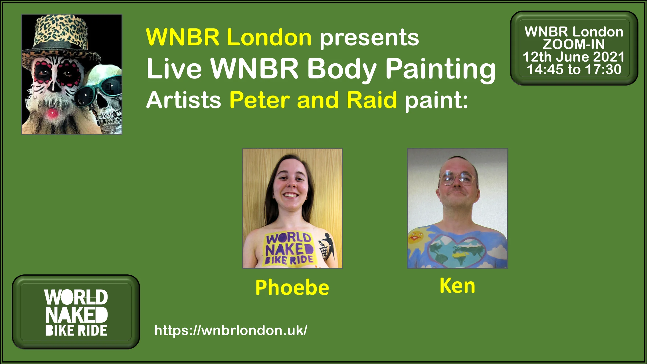 WNBR London Zoom-In 2021 - Live BodyPainting