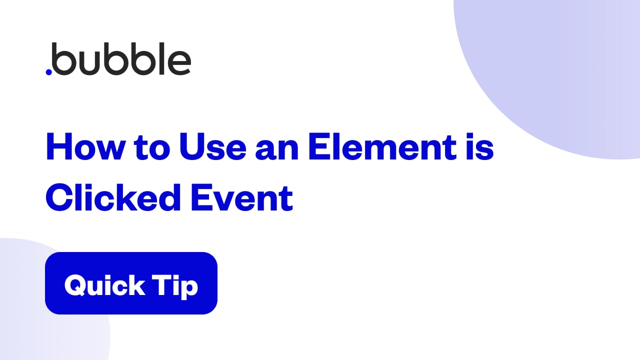 How to Use an Element is Clicked Event (June 2021)