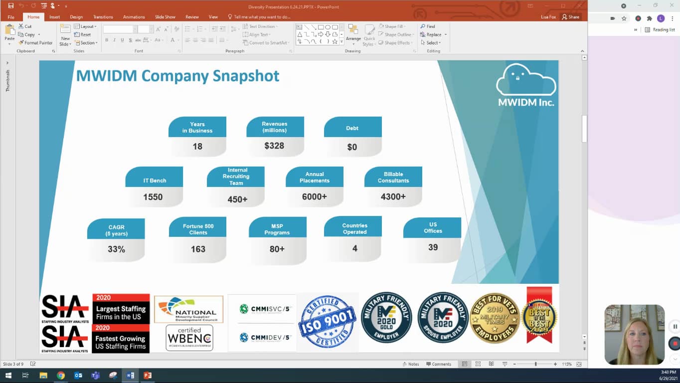 MWIDM Company Diversity on Vimeo
