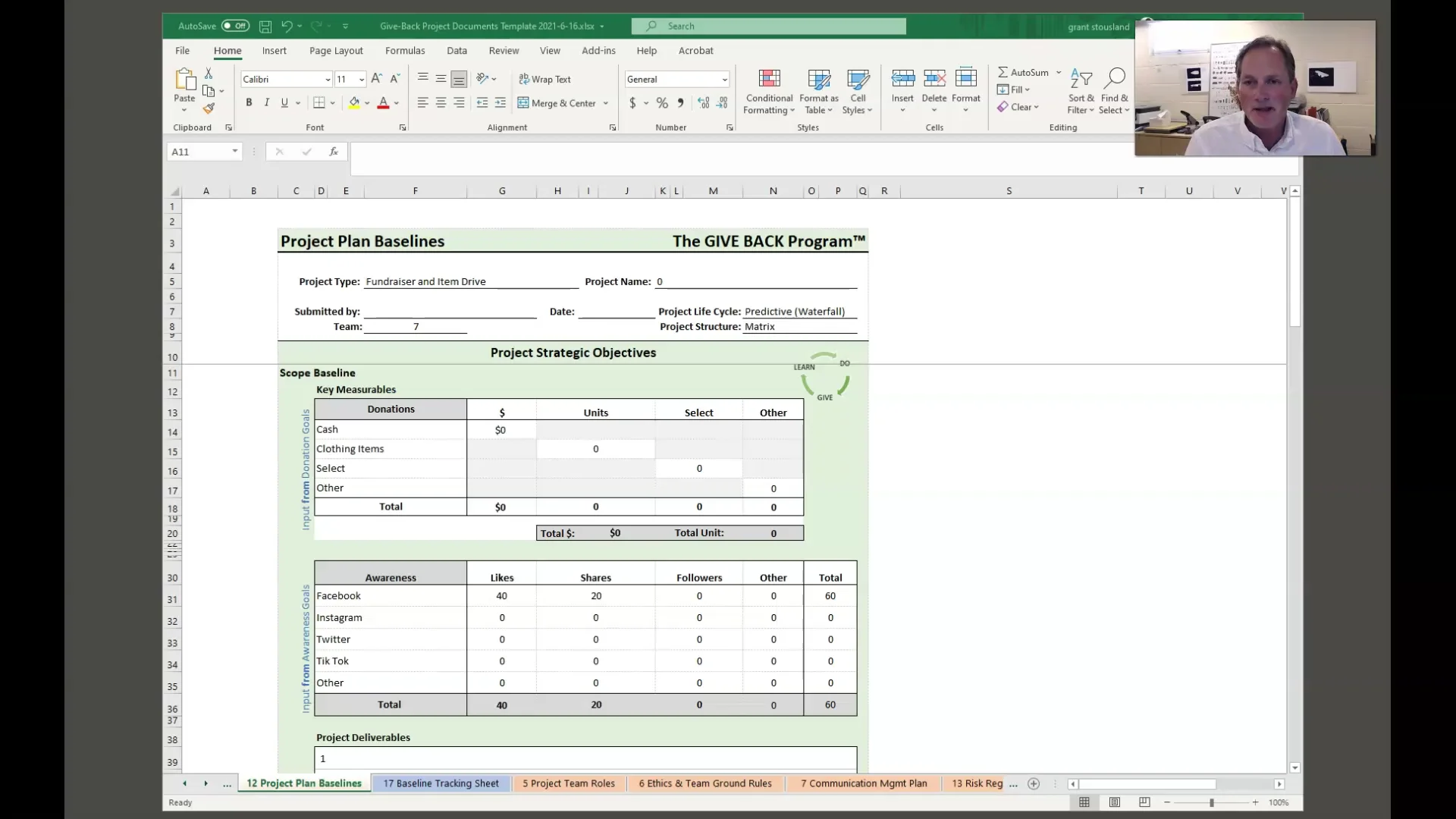 Baseline Tracking Sheet