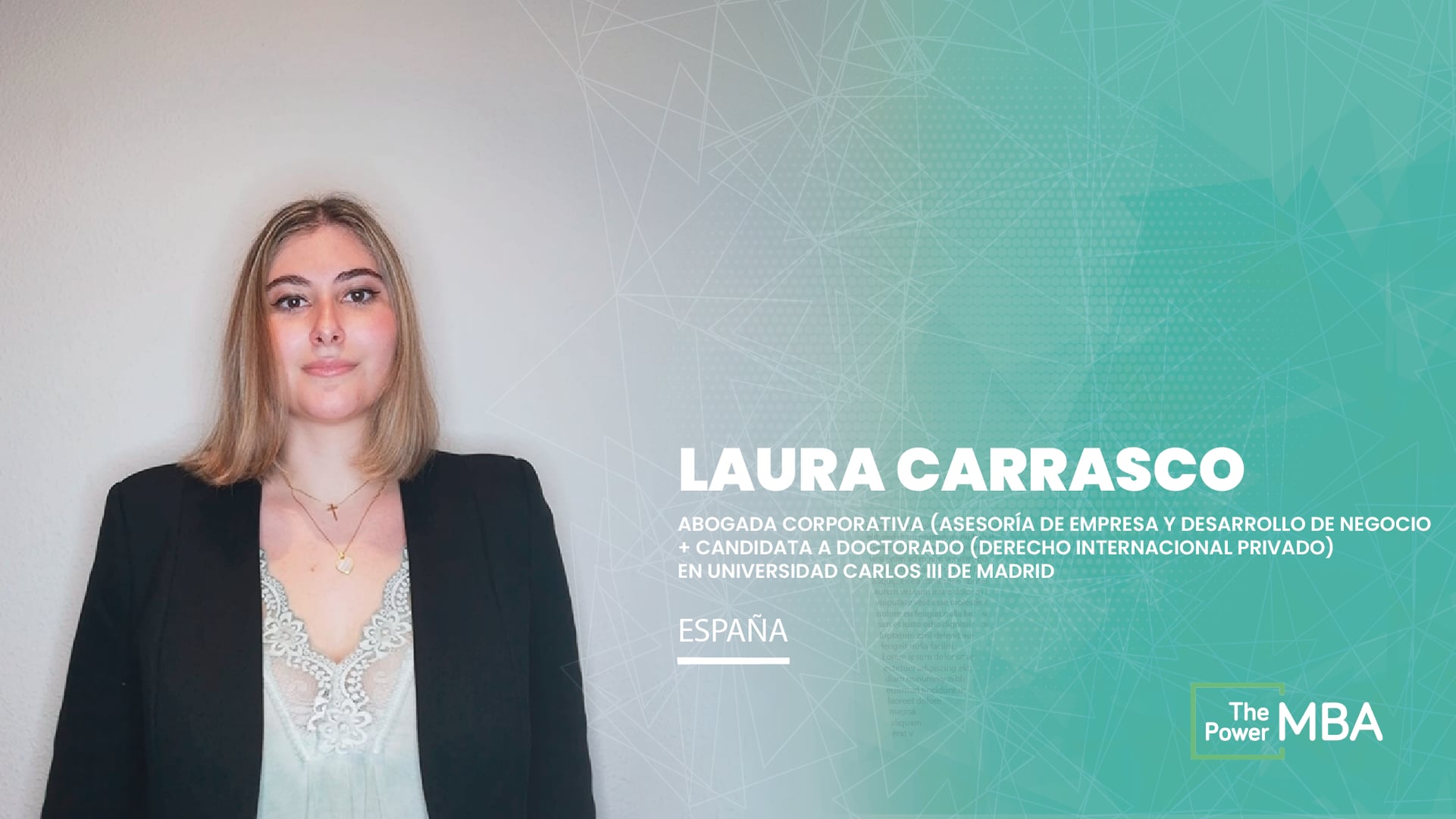 TPMBA Testimonio - Laura Carrasco Álvarez (Abogada) on Vimeo