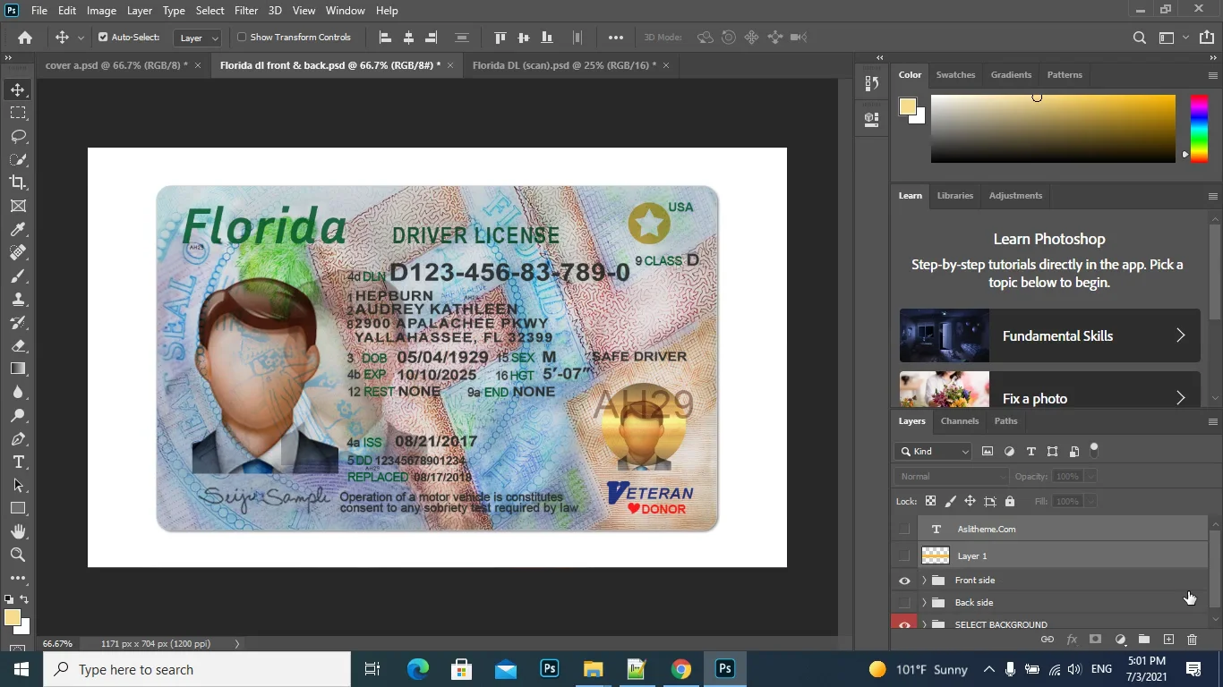 Florida Drivers License Template Psd Free Download Hot Sale ...