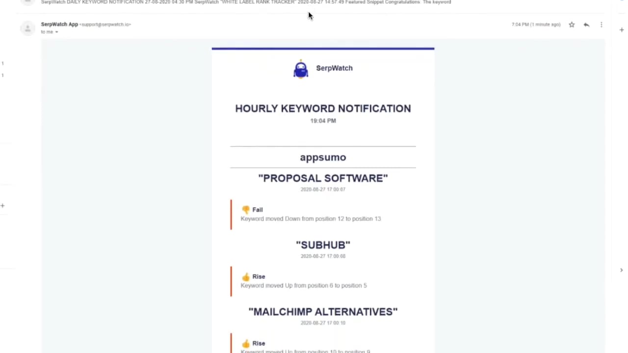 Serpwatch Notifications to Slack and Email on Vimeo
