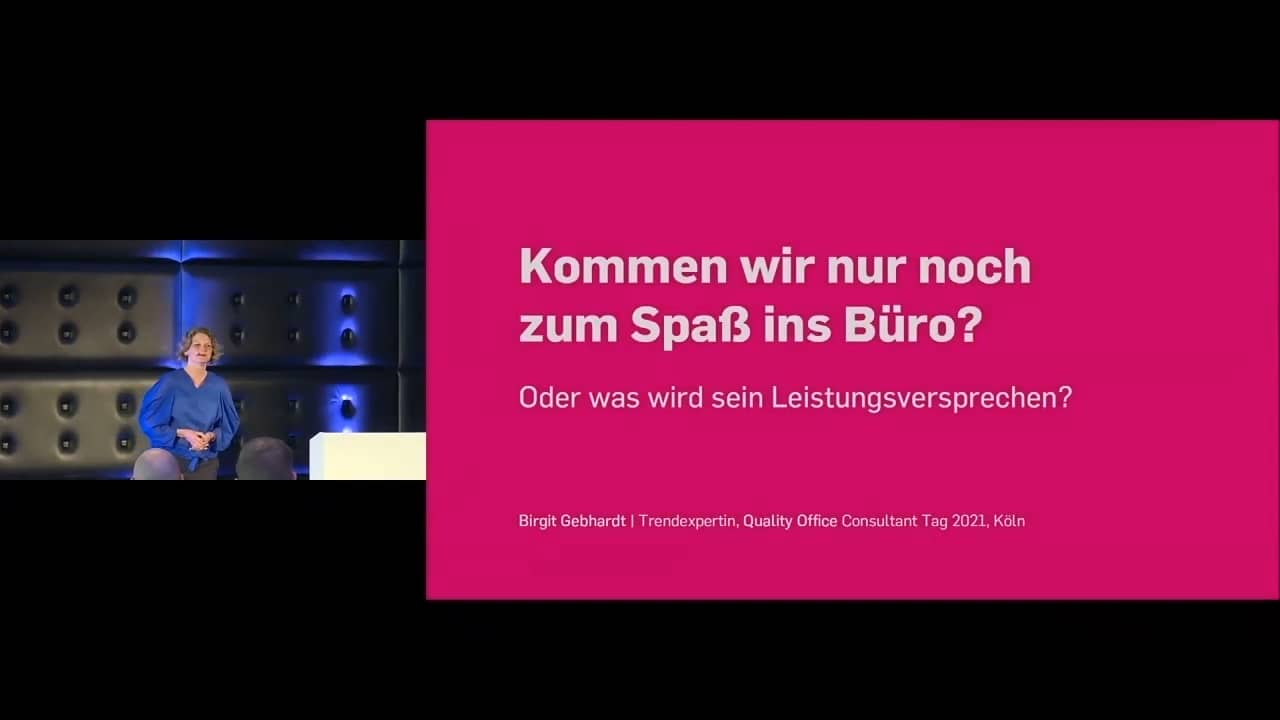 Birgit Gebhardt: Kommen wir nur noch zum Spaß ins Büro? on Vimeo