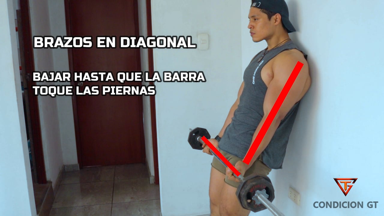 CURL DE BICEPS CON BARRA INCLINADO EN LA PARED on Vimeo