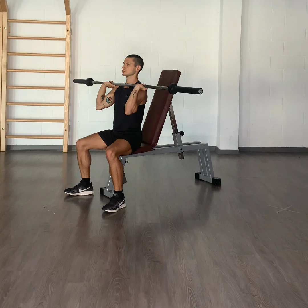Barbell Shoulder Front Press Seated.MOV on Vimeo