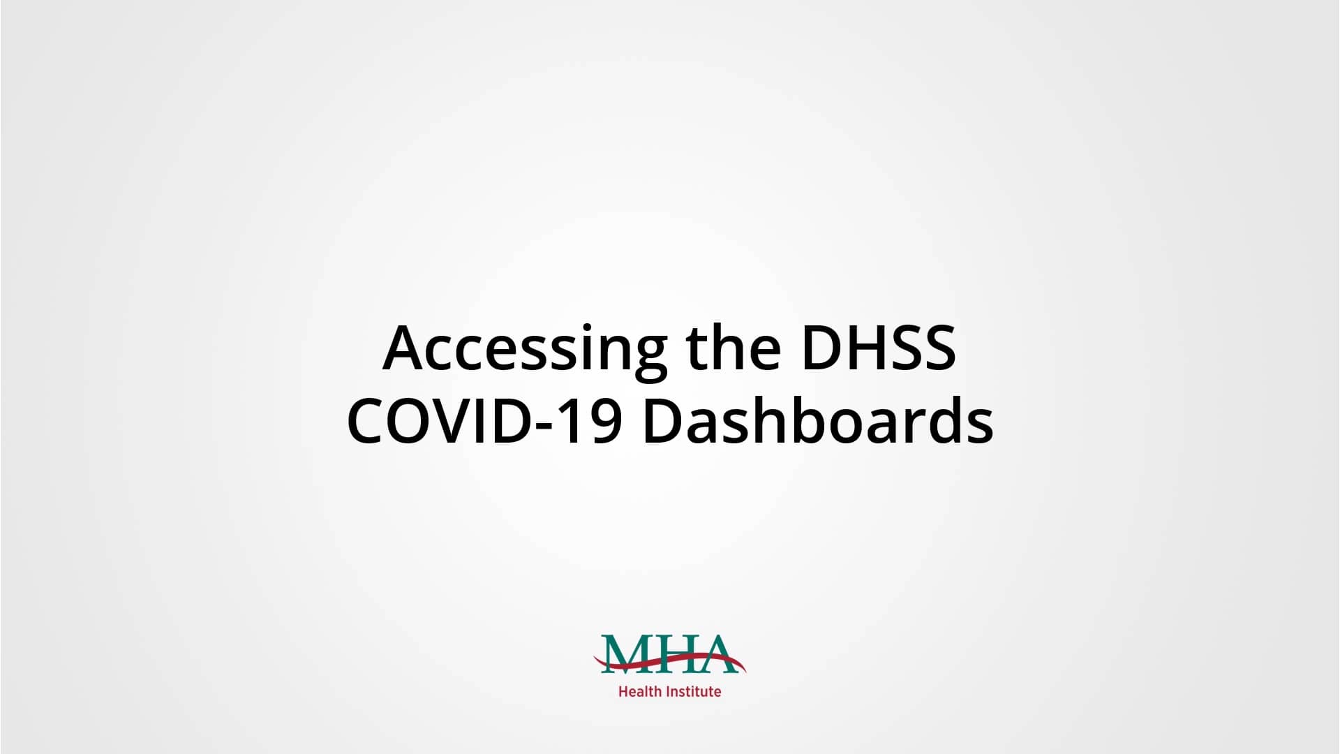 Accessing the DHSS COVID-19 Dashboards on Vimeo