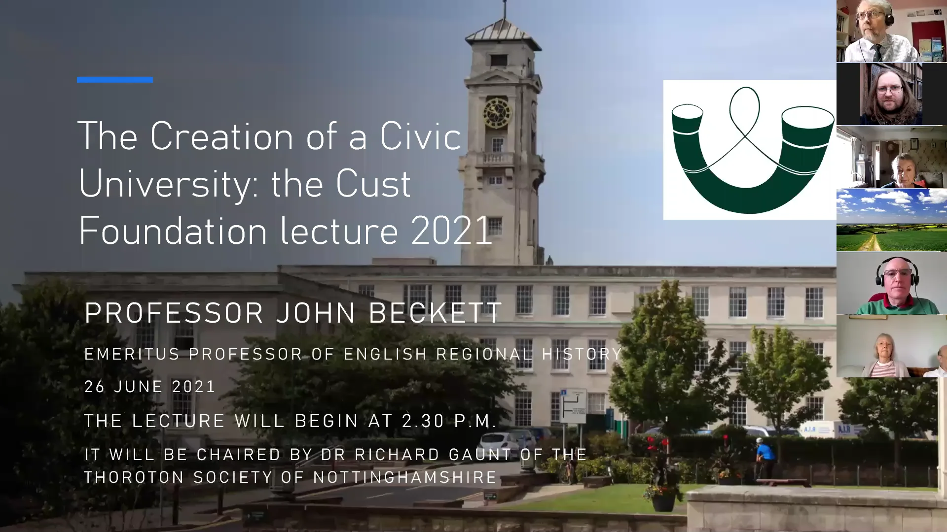 The Creation of a Civic University: the Cust Foundation lecture 2021 by ...