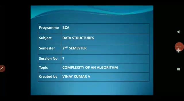 DS Session 7 - Complexity of Algorithms.mp4 on Vimeo
