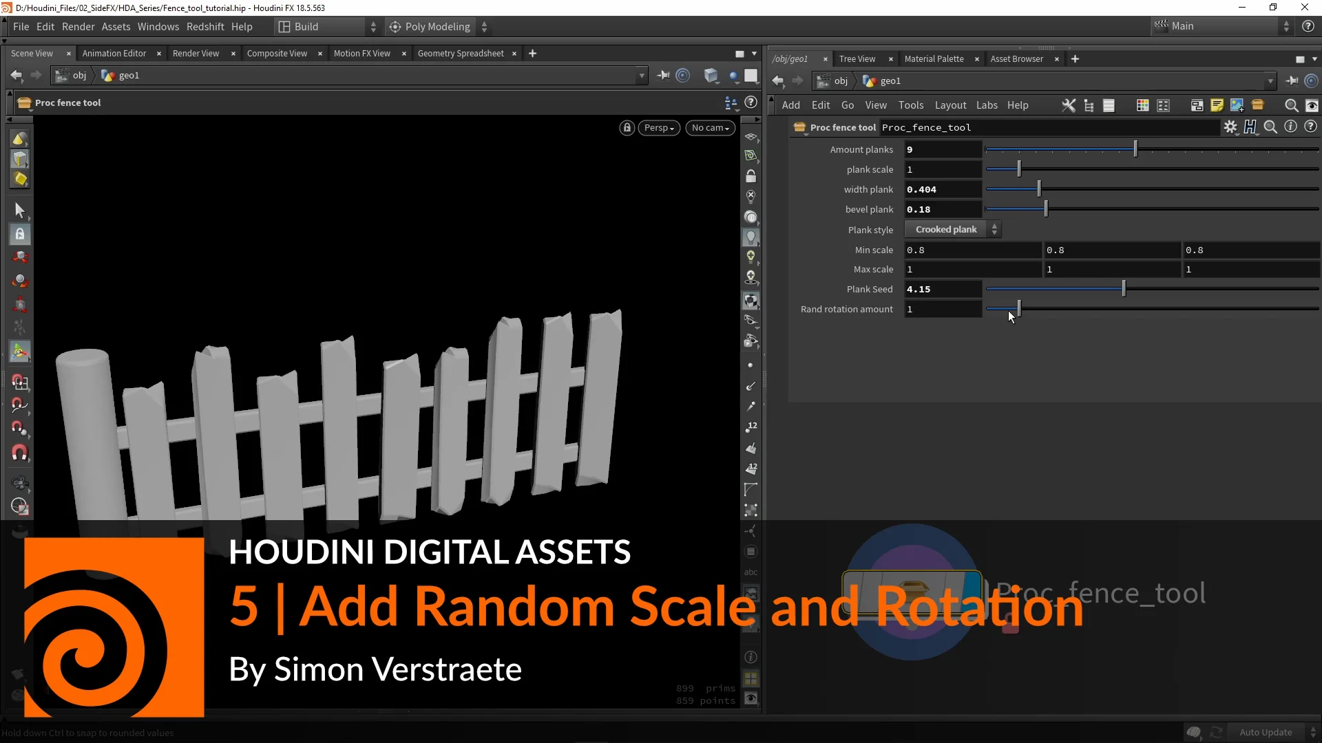Houdini Digital Assets | 5. Add Random Scale and Rotation on Vimeo