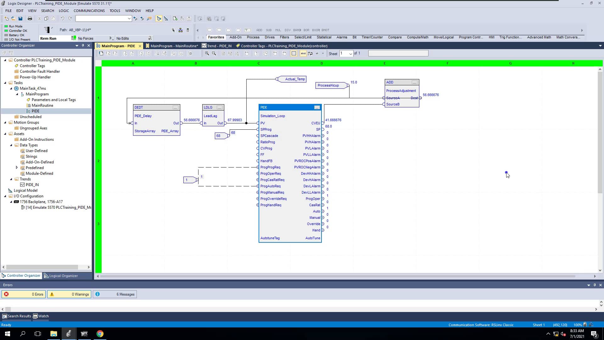 AutoTuning PIDE Independent Mode In Studio 5000 on Vimeo