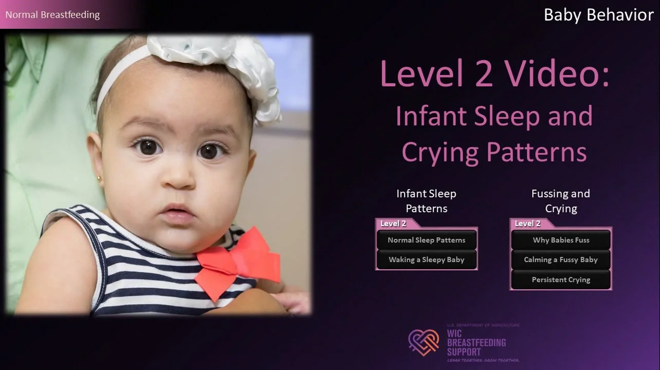 WIC Level 2 B - 4-3-B-Level2-BabyBehavior-InfantSleepAndCryingPatterns on Vimeo