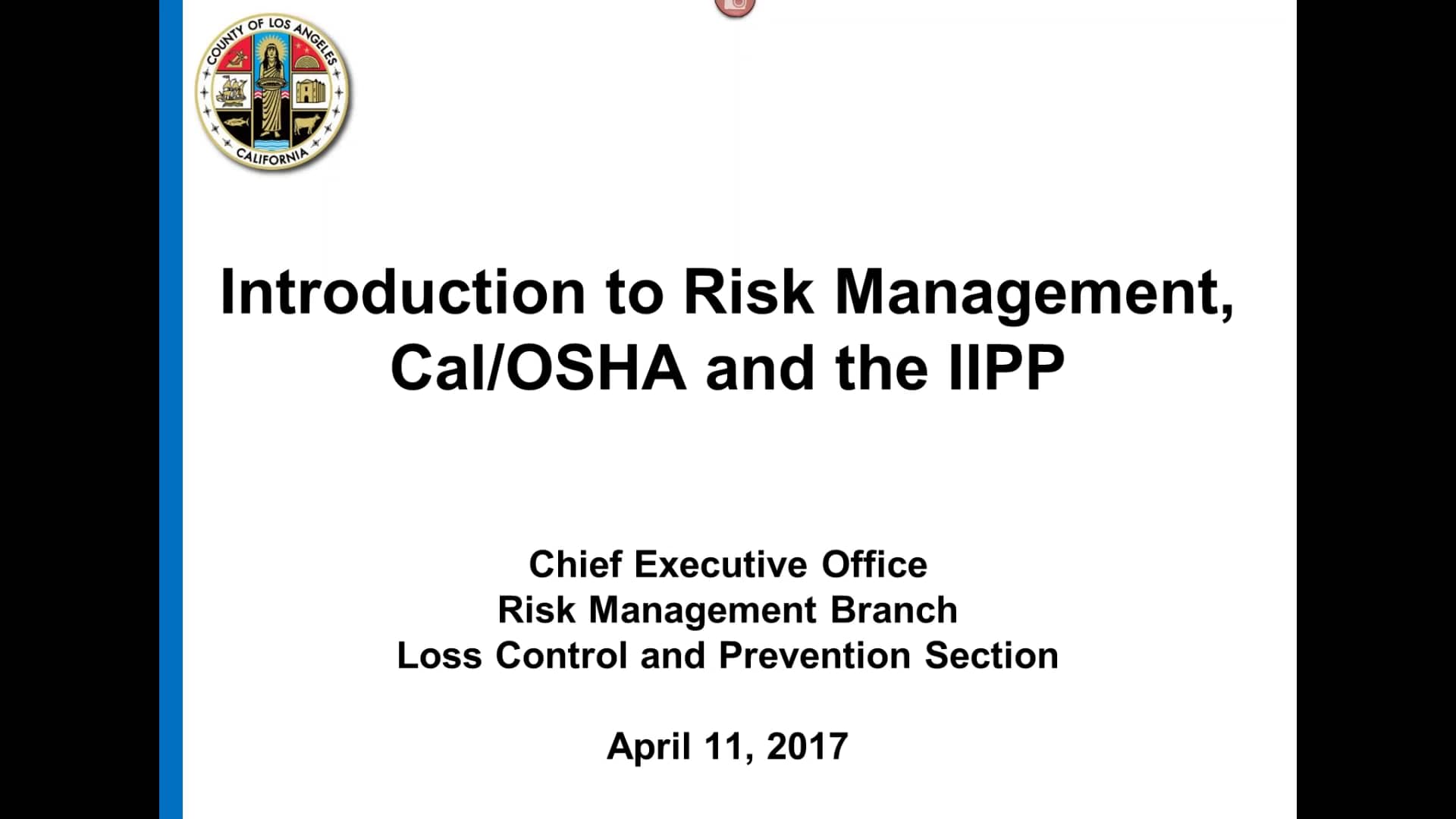 Introduction to Risk Management, Cal/OSHA and the IIPP on Vimeo