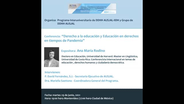 Dra. Ana María Rodino (29jun21) on Vimeo