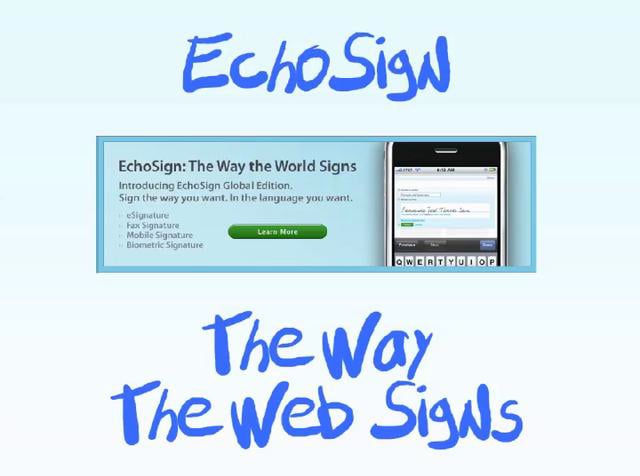 EchoSign: The Way the Web Signs